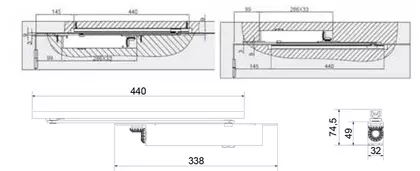 INTEGRA 36 FERME-PORTES ENCASTRÉS | Saint-Gobain SEVAX